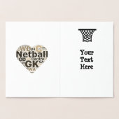 Heart Theme Netball Coach Thank You Gold Foil Card | Zazzle