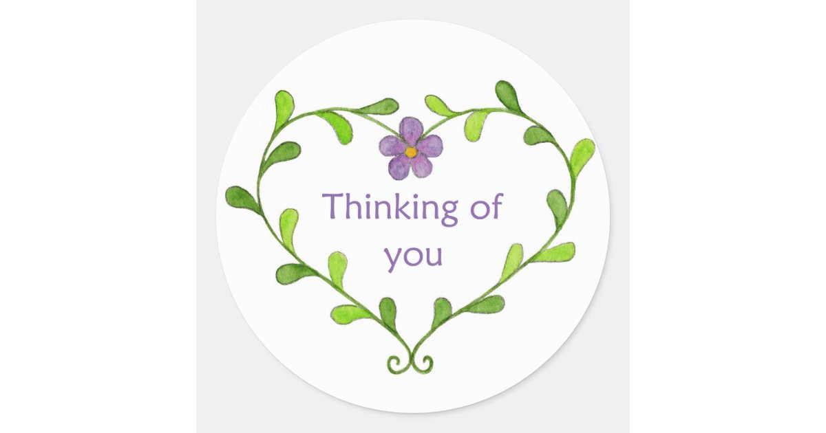 Heart Thinking of You sticker | Zazzle
