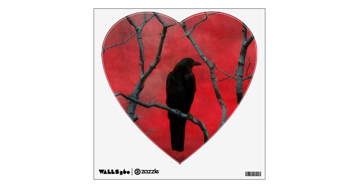 Heart To Crow Wall Sticker | Zazzle
