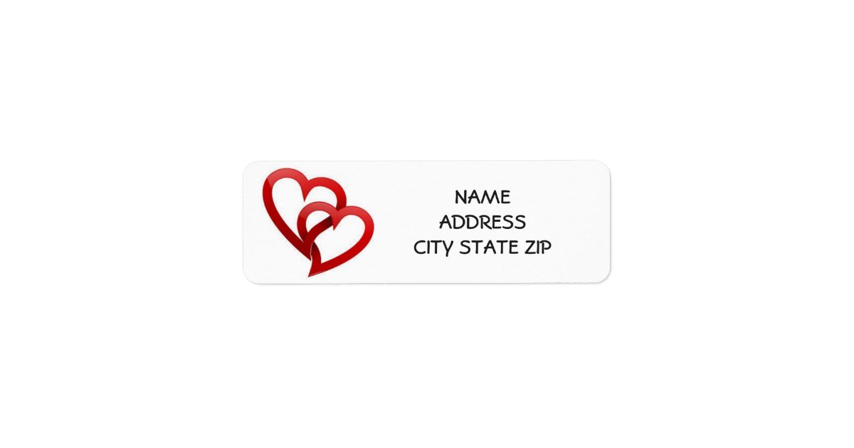 **HEART TO HEART** RETURN ADDRESS LABEL | Zazzle