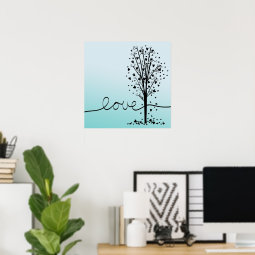 Heart Tree Love Poster | Zazzle