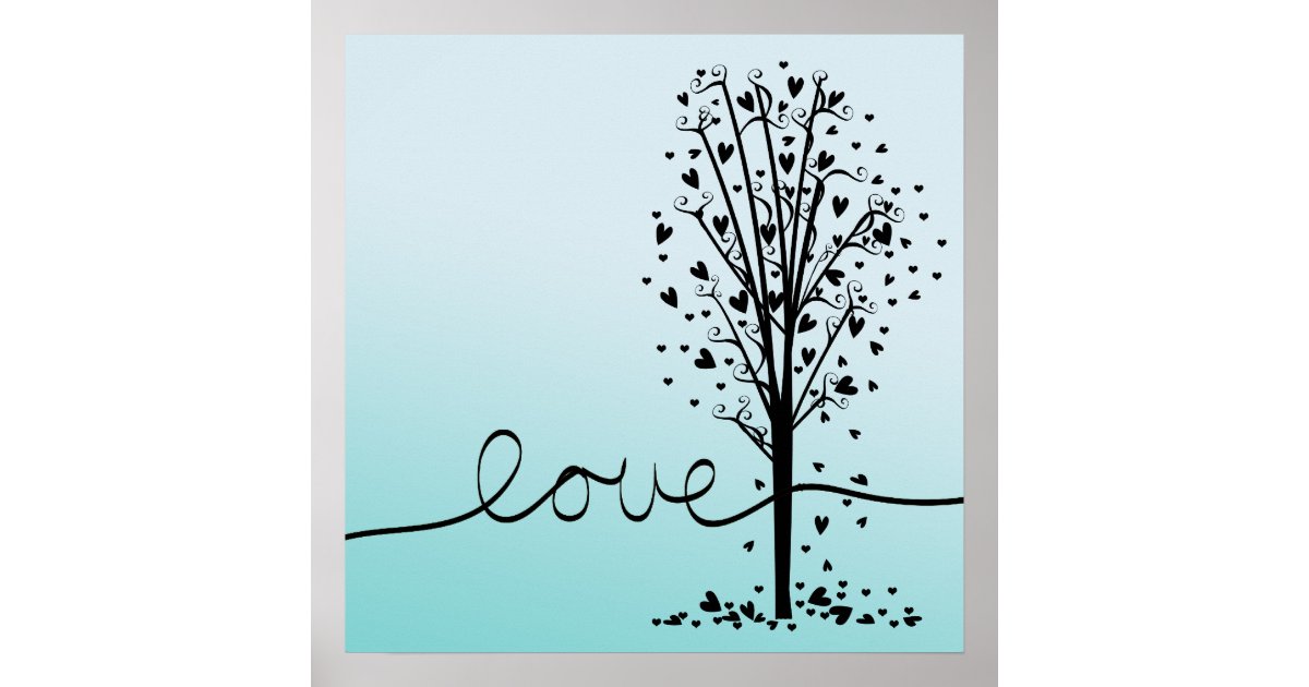 Heart Tree Love Poster | Zazzle