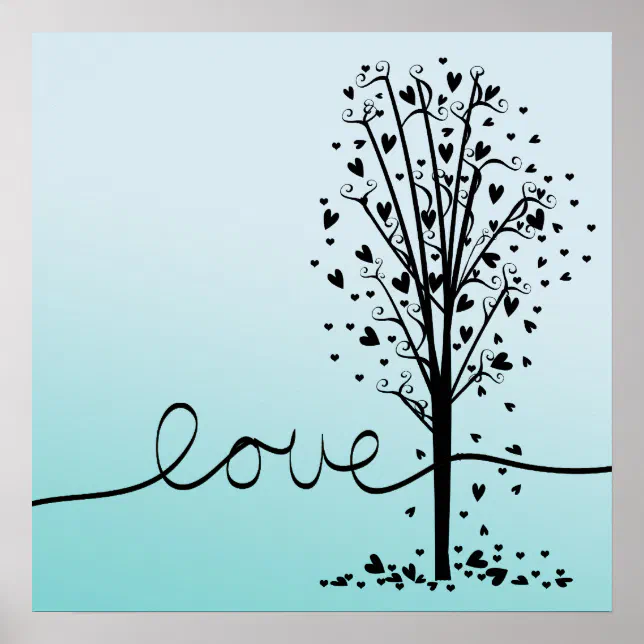 Heart Tree Love Poster | Zazzle