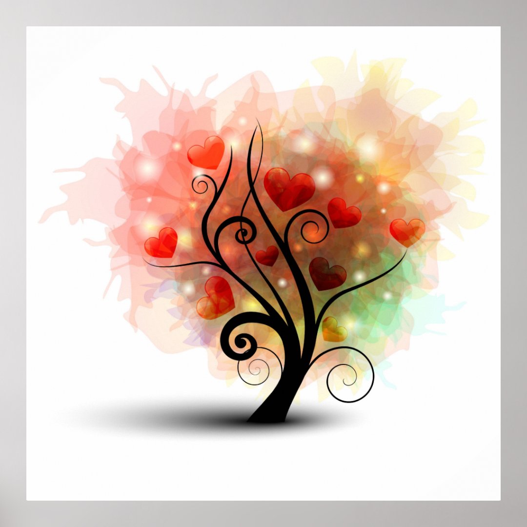 Heart Tree Poster | Zazzle