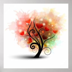 Heart Tree Poster | Zazzle