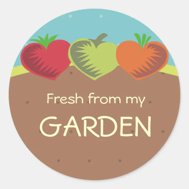 heart vegetables healthy dining gardening love ... classic round ...