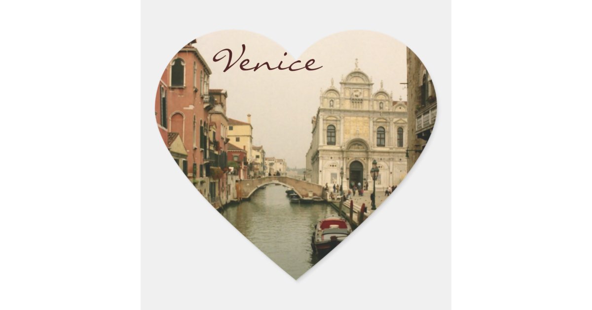 Heart Venice Photo Stickers | Zazzle