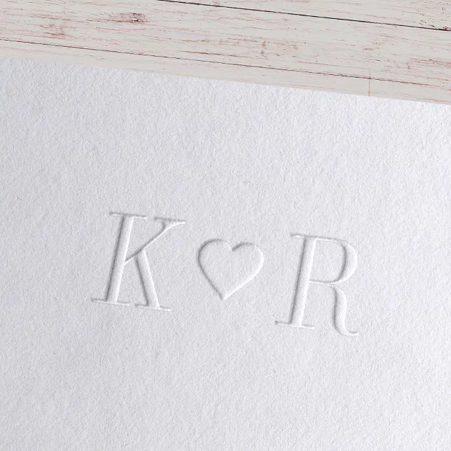 Heart Wedding Monogram Embosser | Zazzle