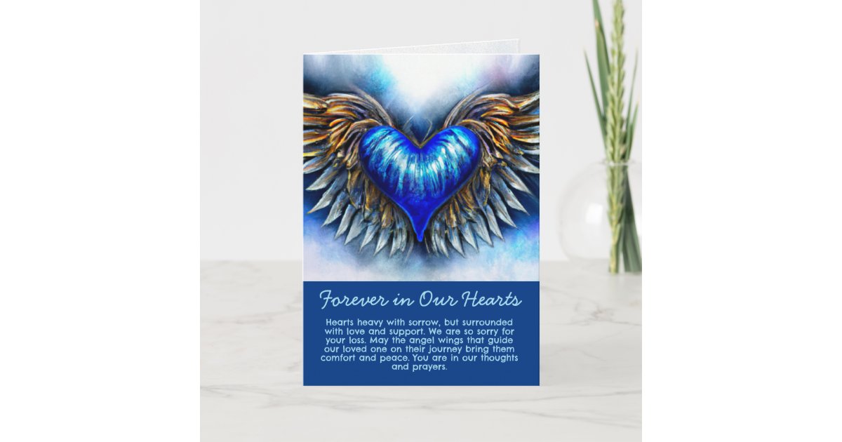 Heart with Angel Wings Card | Zazzle