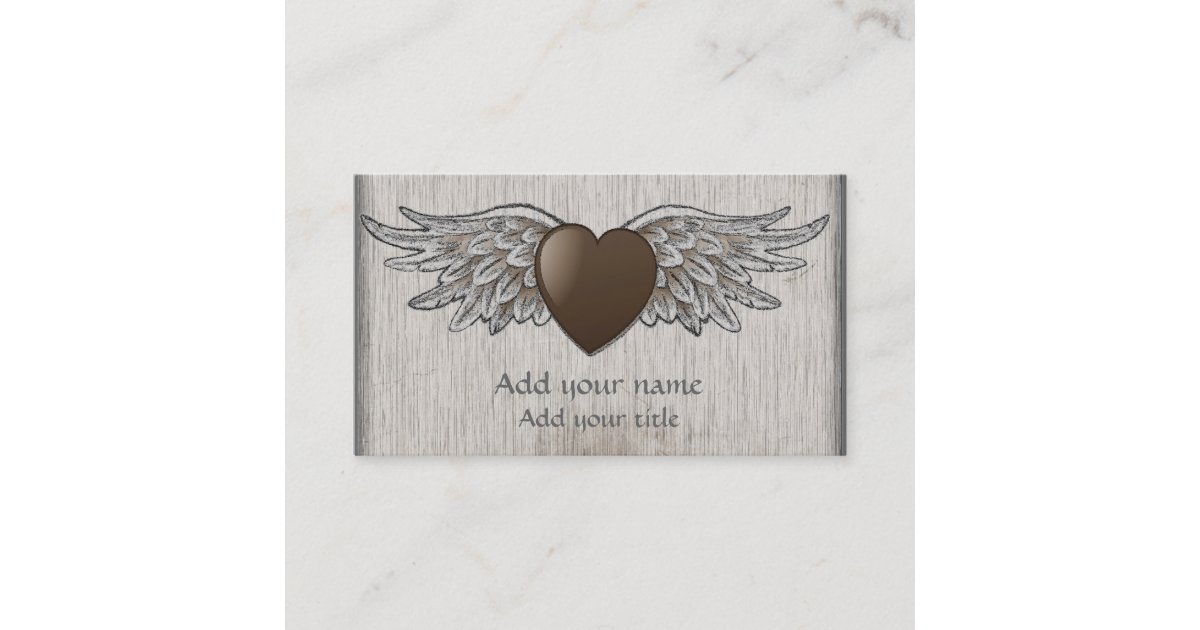 Heart with Wings Business Card | Zazzle