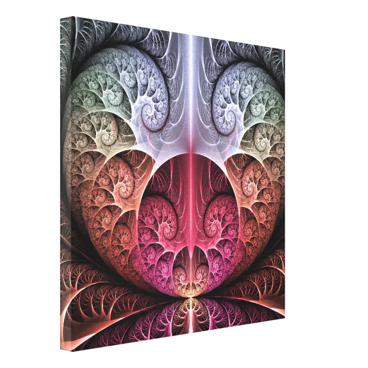 Heartbeat Abstract Surreal Fantasy Fractal Art Canvas Print Zazzle