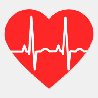 Heartbeat Stickers | Zazzle