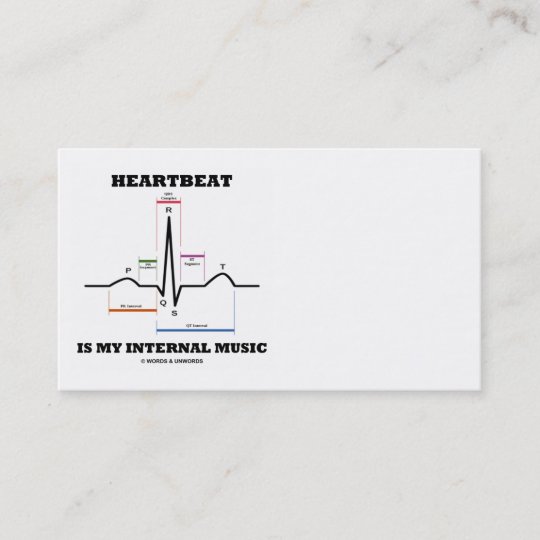 Heartbeat Is My Internal Music (ECG/EKG Rhythm) Business Card | Zazzle.com