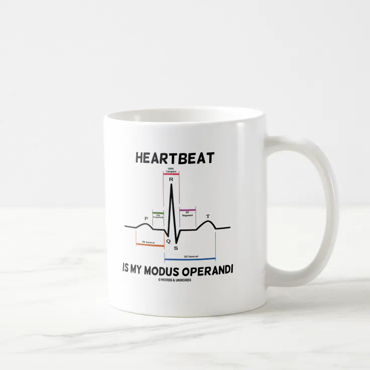 Heartbeat Is My Modus Operandi (Electrocardiogram) Coffee Mug | Zazzle