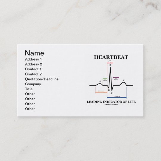 Heartbeat Leading Indicator Of Life (ECG/EKG) Business Card | Zazzle.com