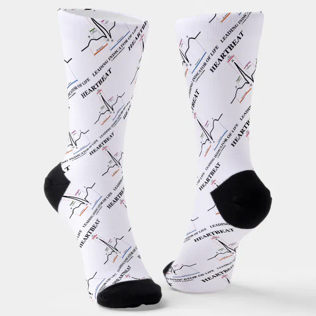 Heartbeat Leading Indicator Of Life ECG/EKG Humor Socks | Zazzle