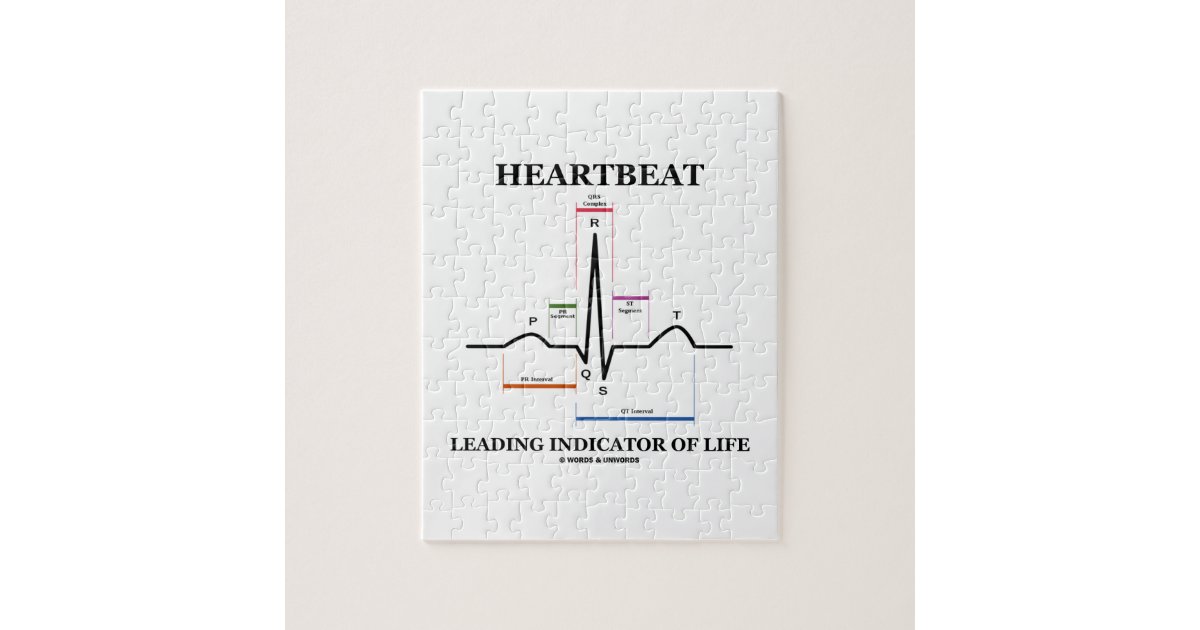 Heartbeat Leading Indicator Of Life (ECG/EKG) Jigsaw Puzzle | Zazzle