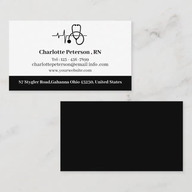 Heartbeat Nurse Doctor Business Card | Zazzle
