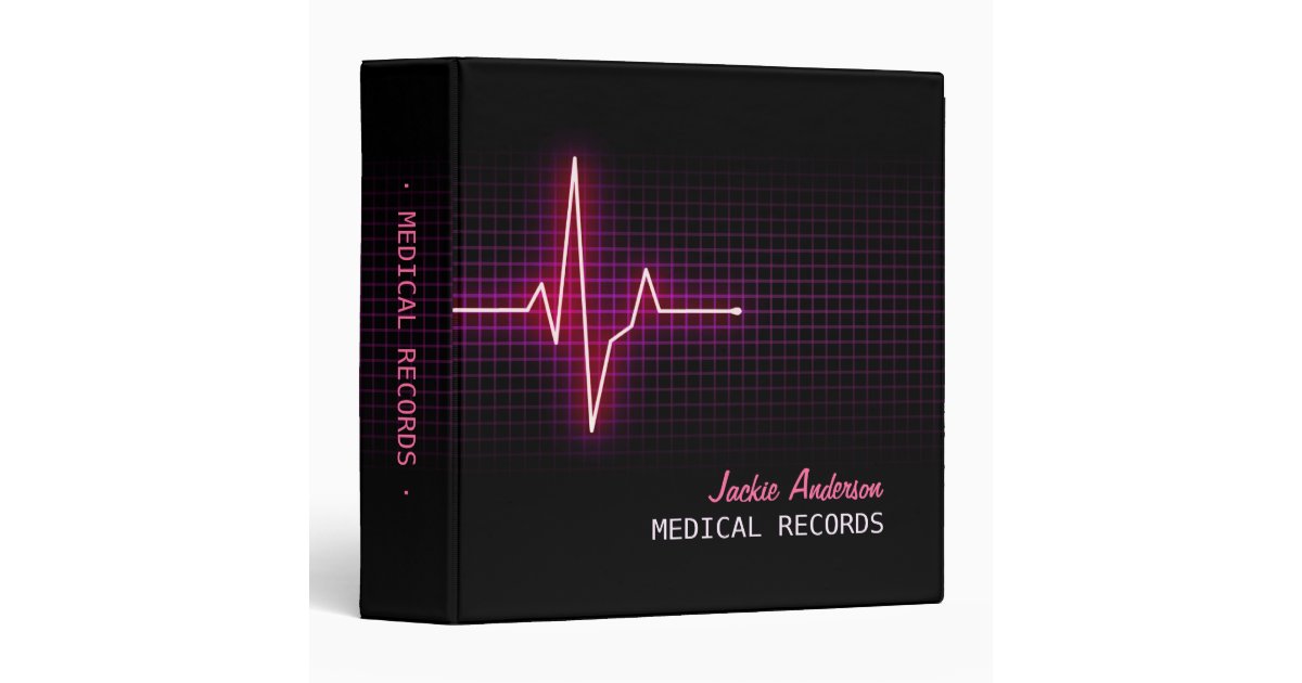Heartbeat Pulse Medical binder | Zazzle