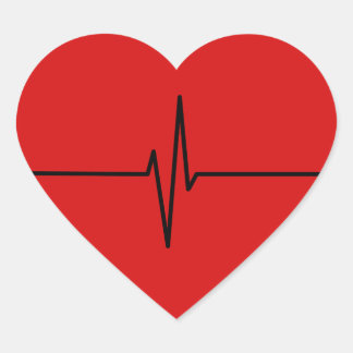 Heartbeat Stickers | Zazzle