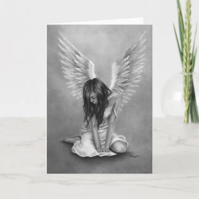 Heartbroken Angel Greeting Card | Zazzle