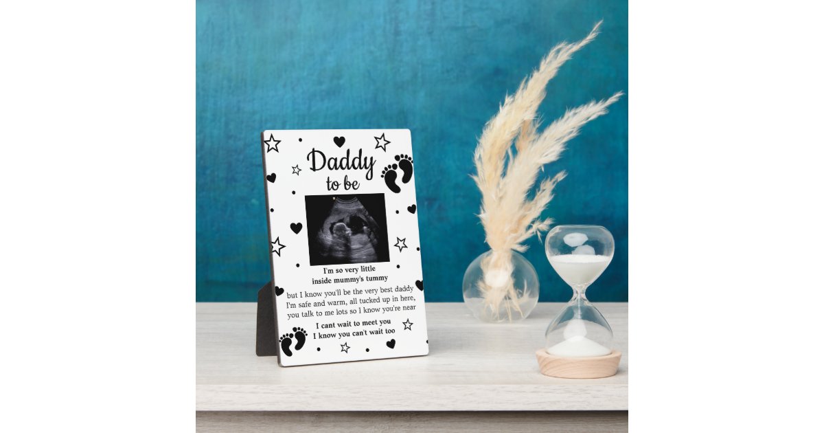 Heartfelt Bump Poem Expectant Dad Ultrasound Plaque | Zazzle