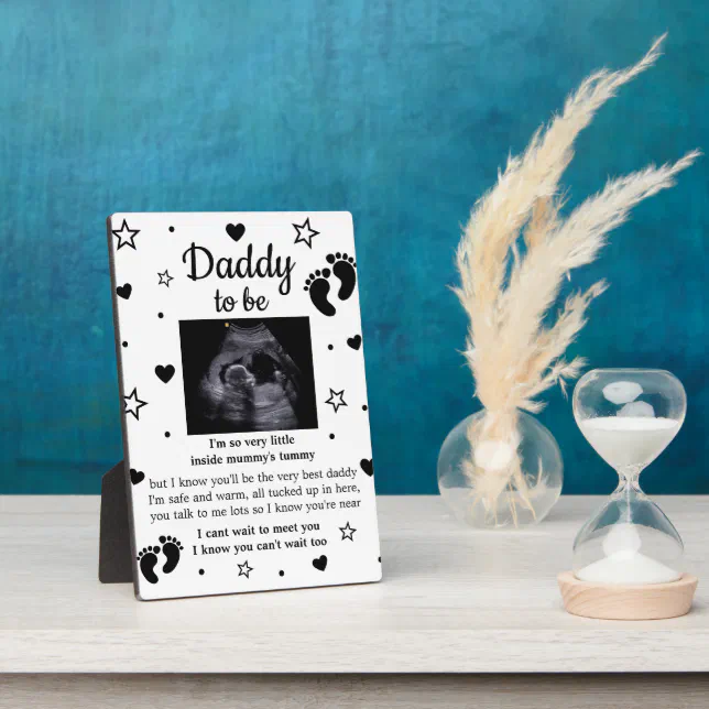 Heartfelt Bump Poem Expectant Dad Ultrasound Plaque | Zazzle