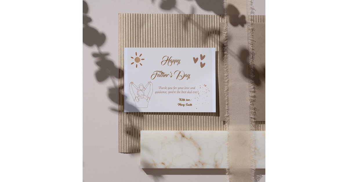 Heartfelt Father's Day Card - Personalized Greetin | Zazzle