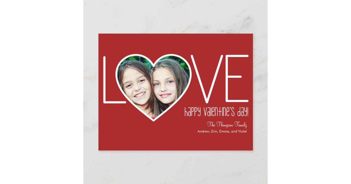 Heartfelt Love Valentine's Day Post Card | Zazzle
