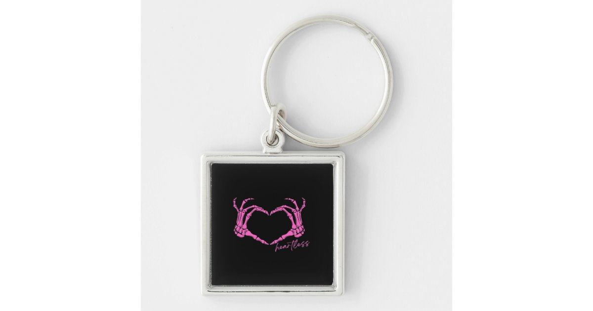 Heartless Skeleton Hands Classic Design Keychain | Zazzle