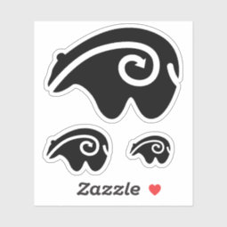 heartline bear sticker | Zazzle