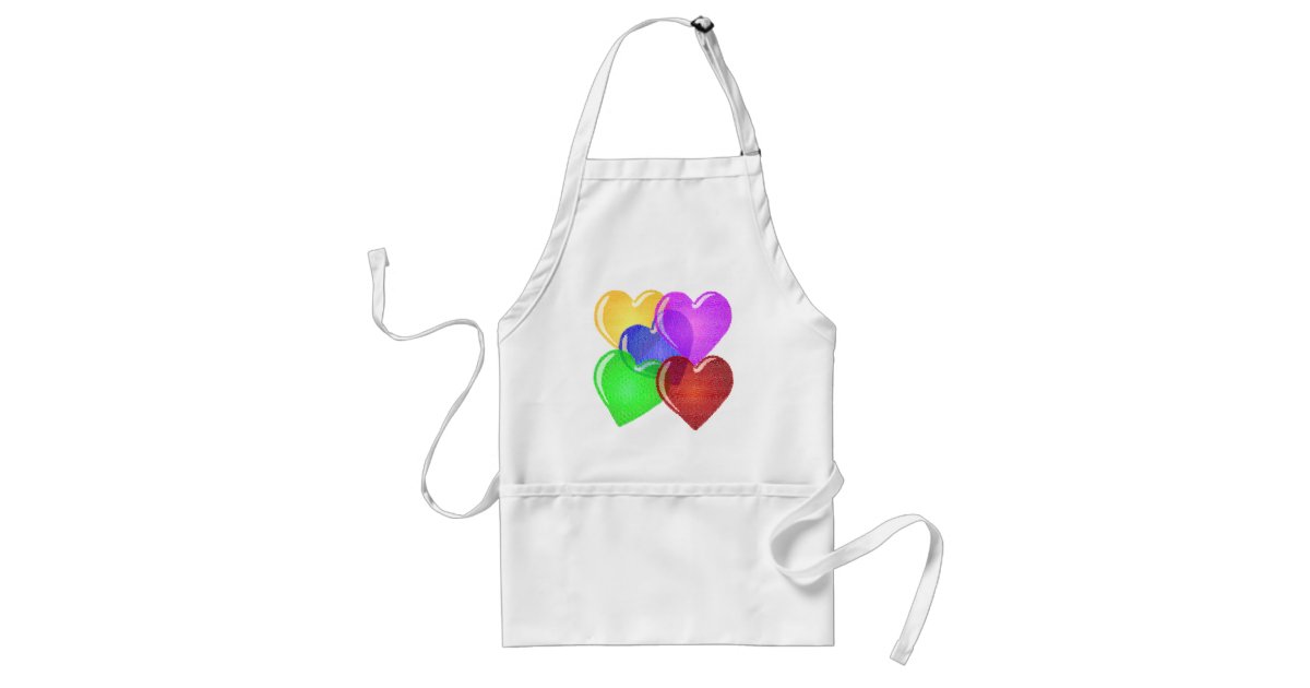 Hearts Adult Apron | Zazzle