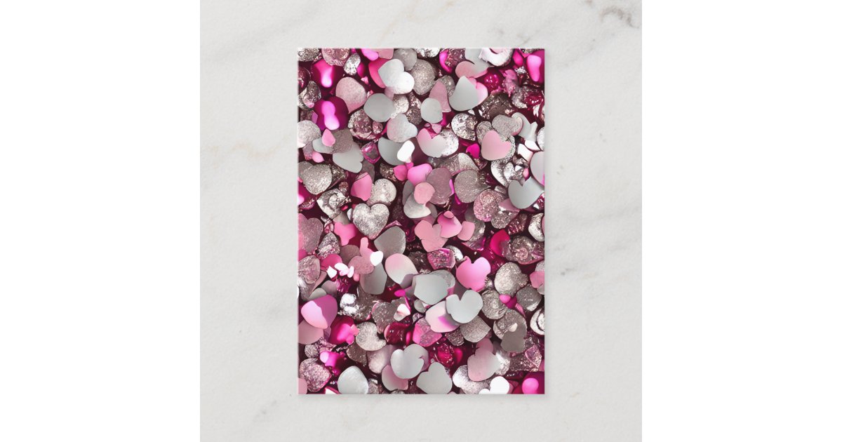 Hearts Bokeh Valentine Background Calling Card | Zazzle
