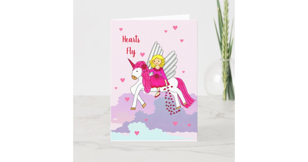 Hearts Fly Greeting Card | Zazzle