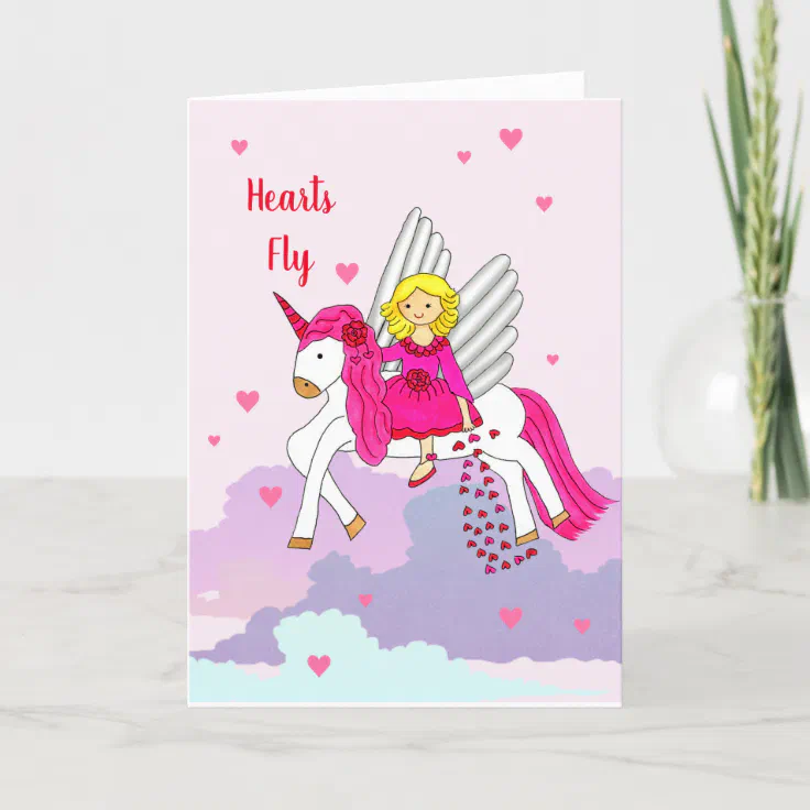 Hearts Fly Greeting Card | Zazzle