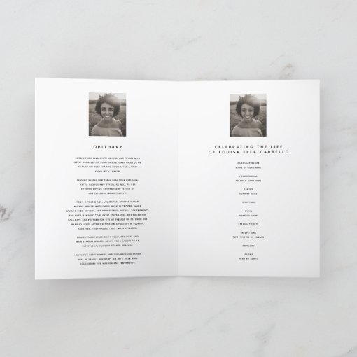 Hearts forever funeral service program black | Zazzle