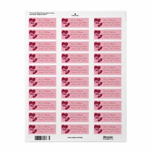 Hearts In Hearts Return Address Label | Zazzle