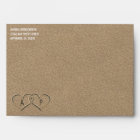 Hearts in the Sand Beach Sand Wedding Envelopes | Zazzle