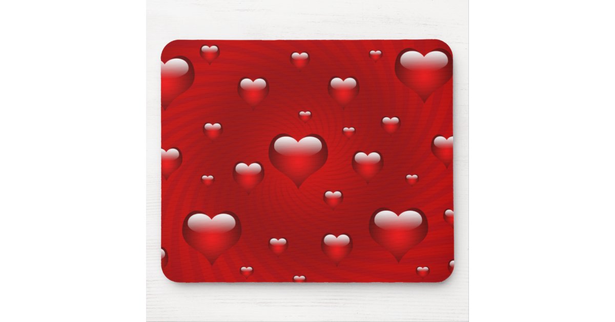 Hearts Love Theme Mouse Pad | Zazzle