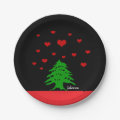 Hearts of Lebanon plates, Love, Lebanese flag Paper Plates | Zazzle
