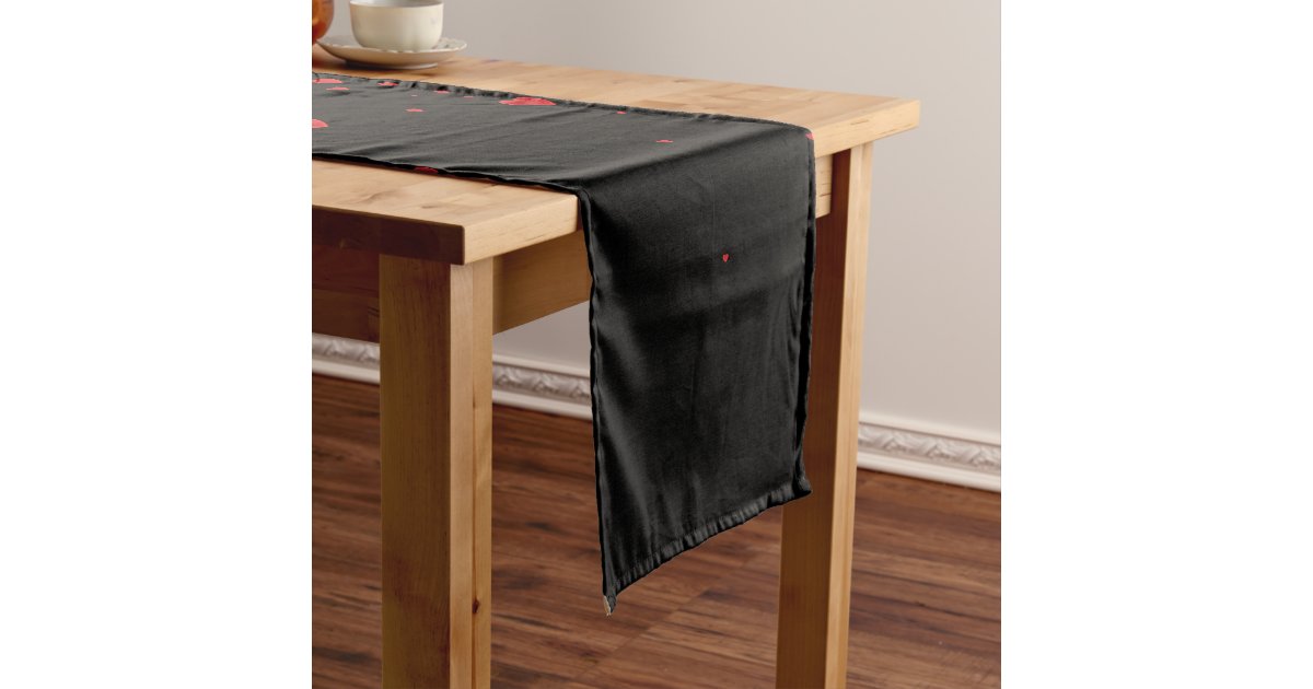 Hearts Pattern 24 Short Table Runner | Zazzle