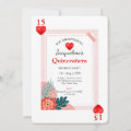 Hearts Playing Card 15th Birthday Quinceañera | Zazzle