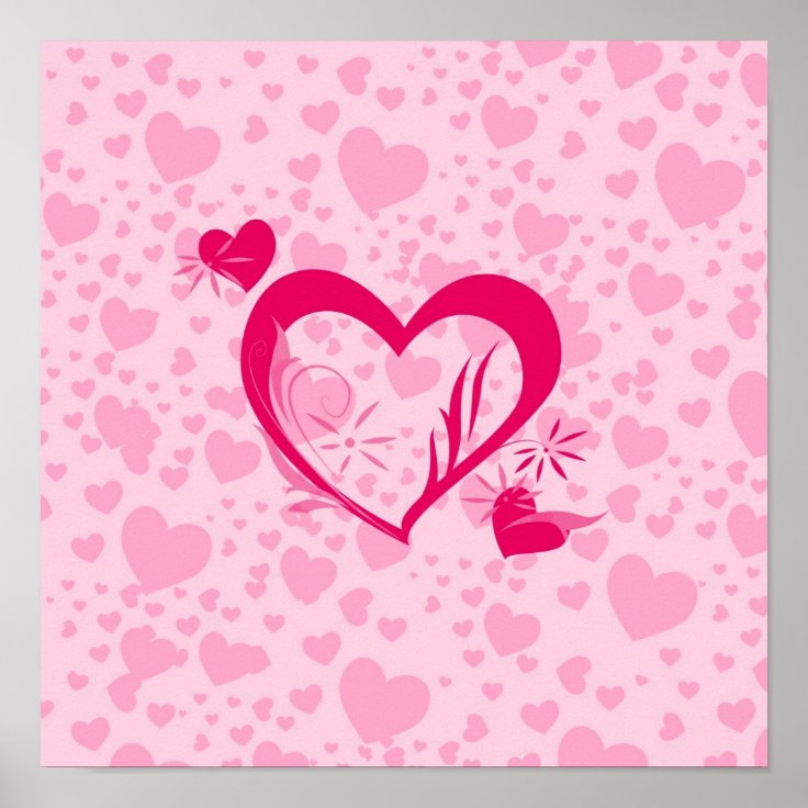 Hearts Poster | Zazzle