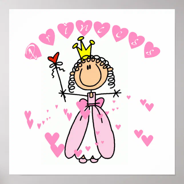 Hearts Princess Poster | Zazzle