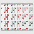 Hearts Tic Tac Toe Wrapping Paper | Zazzle