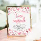 Hearts Valentine Time Capsule Baby Shower Sign | Zazzle