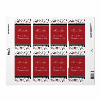Hearts Valentine's Day Wedding Labels | Zazzle