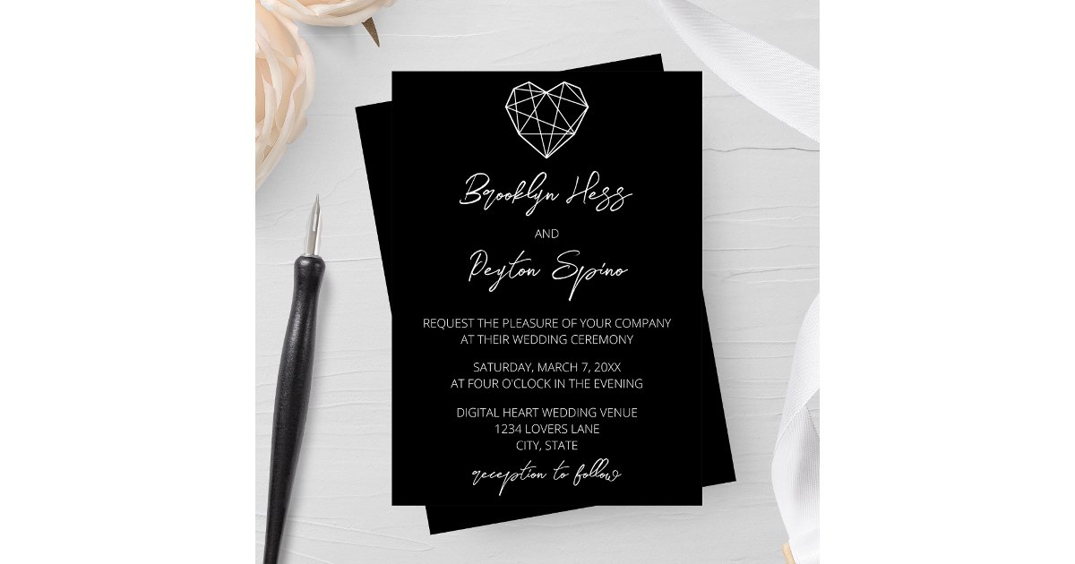 Heartstrings Wedding Invitation | Zazzle