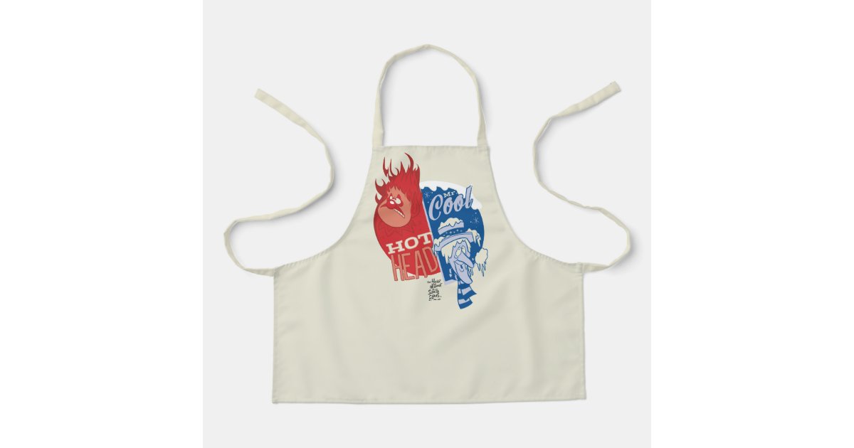 Heat Miser Hot Head & Snow Miser Mr. Cool Apron | Zazzle