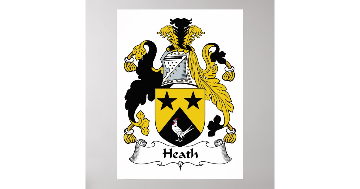 Heath Family Crest Poster | Zazzle